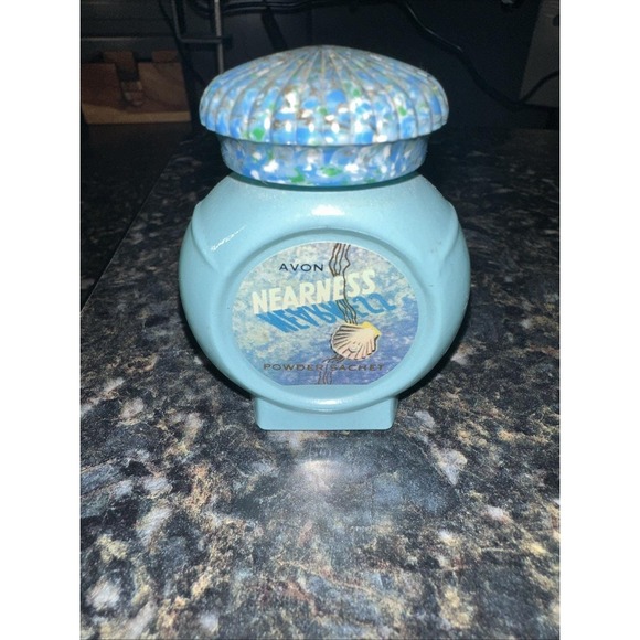 Bags | Vintage Avon Blue Powder Sachet Jar Empty | Poshmark